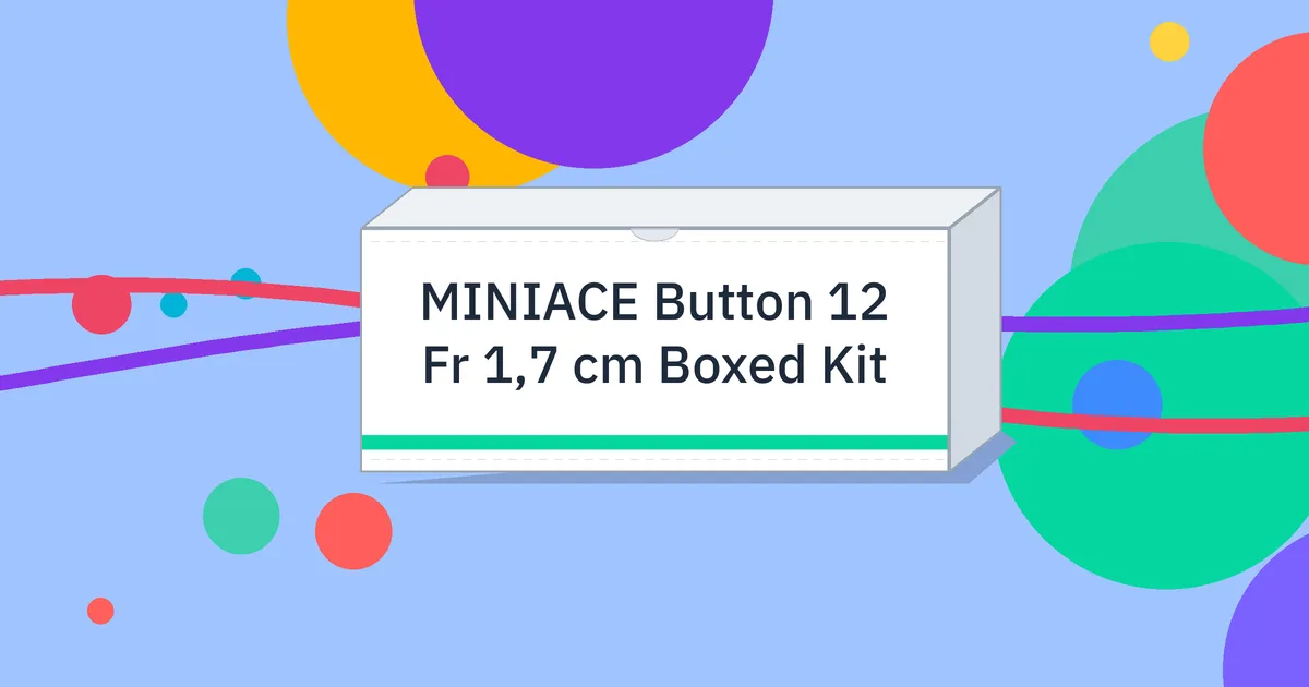 Symbolbild: Packung mit der Aufschrift MINIACE Button 12 Fr 1,7 cm Boxed Kit (PZN 16953452) – Verfügbarkeit und Bezug in Apotheken in Frankfurt am Main