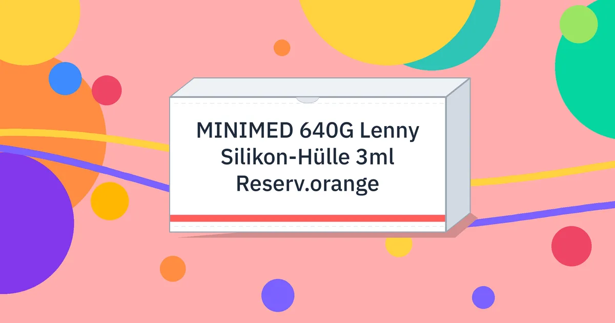 Symbolbild: Packung mit der Aufschrift MINIMED 640G Lenny Silikon-Hülle 3ml Reserv.orange (PZN 10987042) – Verfügbarkeit und Bezug in Apotheken in Frankfurt am Main