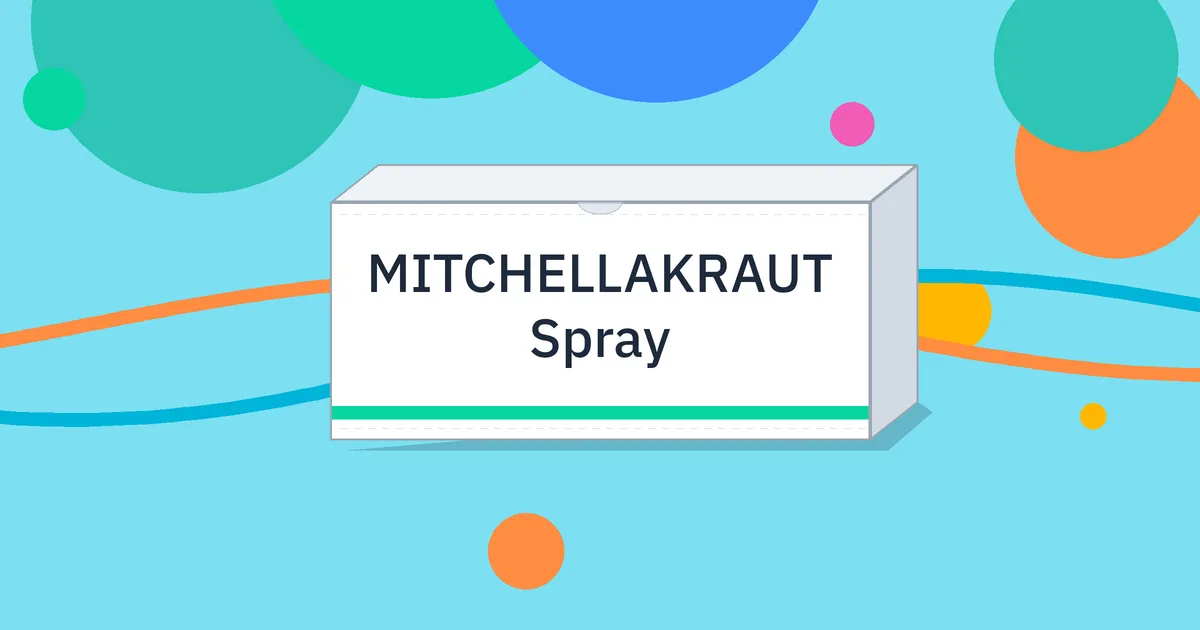 Symbolbild: Packung mit der Aufschrift MITCHELLAKRAUT Spray (PZN 12496354) – Verfügbarkeit und Bezug in Apotheken in Frankfurt am Main