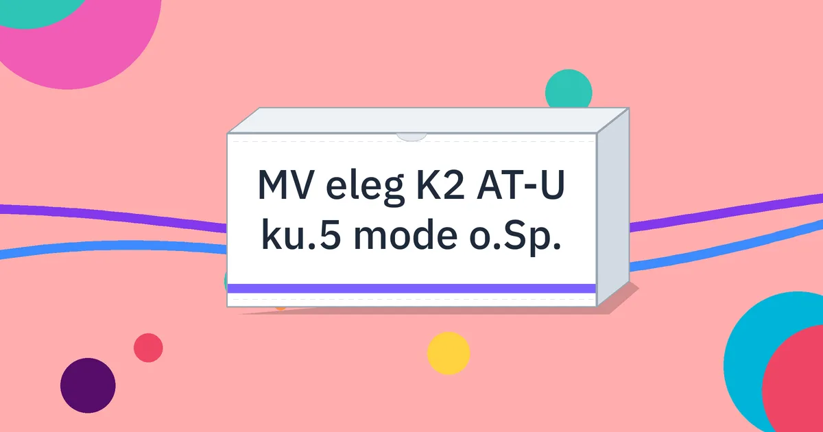 Symbolbild: Packung mit der Aufschrift MV eleg K2 AT-U ku.5 mode o.Sp. (PZN 00314939) – Verfügbarkeit und Bezug in Apotheken in Frankfurt am Main