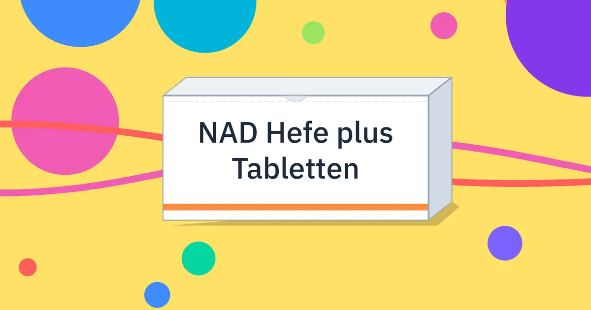 Symbolbild: Packung mit der Aufschrift NAD Hefe plus Tabletten (PZN 10124306) – Verfügbarkeit und Bezug in Apotheken in Frankfurt am Main