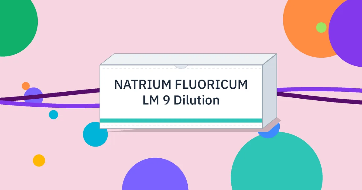 Symbolbild: Packung mit der Aufschrift NATRIUM FLUORICUM LM 9 Dilution (PZN 12962454) – Verfügbarkeit und Bezug in Apotheken in Frankfurt am Main