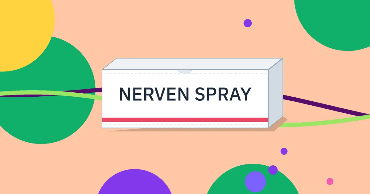 Symbolbild: Packung mit der Aufschrift NERVEN SPRAY (PZN 13980052) – Verfügbarkeit und Bezug in Apotheken in Frankfurt am Main