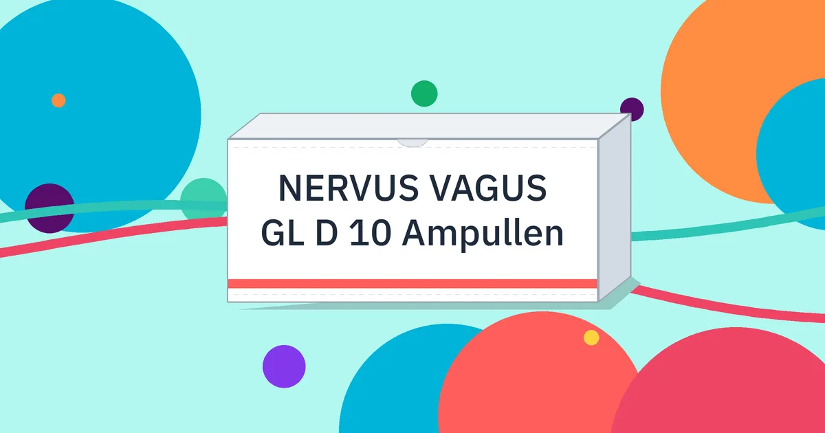 Symbolbild: Packung mit der Aufschrift NERVUS VAGUS GL D 10 Ampullen (PZN 03355382) – Verfügbarkeit und Bezug in Apotheken in Frankfurt am Main