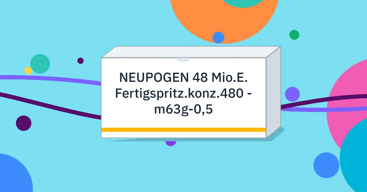 Symbolbild: Packung mit der Aufschrift NEUPOGEN 48 Mio.E. Fertigspritz.konz.480 -m63g-0,5 (PZN 18256881) – Verfügbarkeit und Bezug in Apotheken in Frankfurt am Main