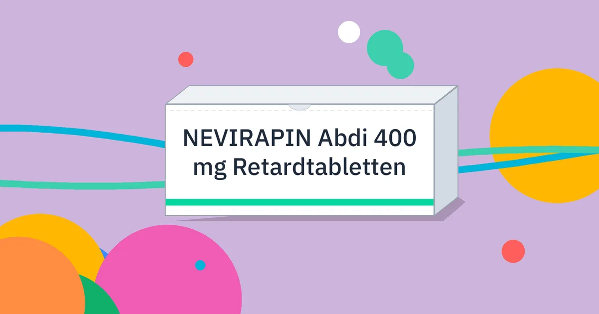 Symbolbild: Packung mit der Aufschrift NEVIRAPIN Abdi 400 mg Retardtabletten (PZN 19164678) – Verfügbarkeit und Bezug in Apotheken in Frankfurt am Main