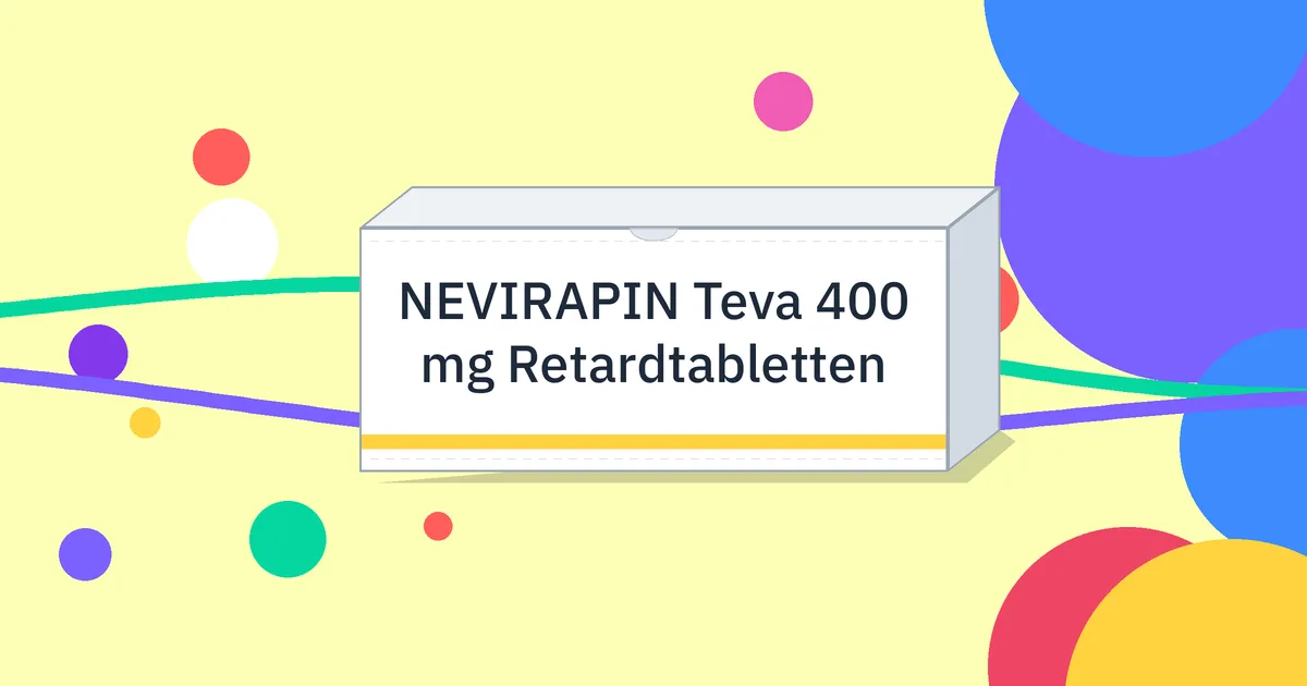 Symbolbild: Packung mit der Aufschrift NEVIRAPIN Teva 400 mg Retardtabletten (PZN 16235679) – Verfügbarkeit und Bezug in Apotheken in Frankfurt am Main