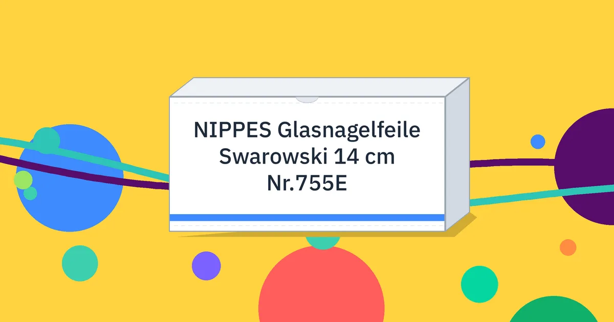 Symbolbild: Packung mit der Aufschrift NIPPES Glasnagelfeile Swarowski 14 cm Nr.755E (PZN 06141641) – Verfügbarkeit und Bezug in Apotheken in Frankfurt am Main