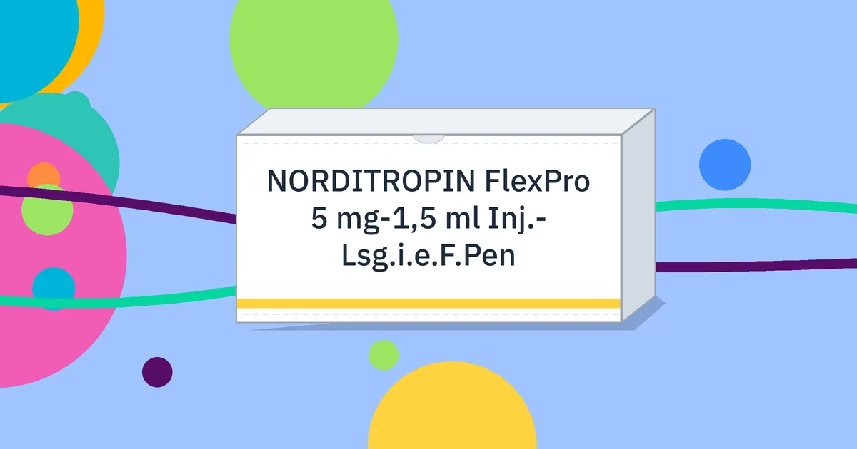 Symbolbild: Packung mit der Aufschrift NORDITROPIN FlexPro 5 mg-1,5 ml Inj.-Lsg.i.e.F.Pen (PZN 15266867) – Verfügbarkeit und Bezug in Apotheken in Frankfurt am Main