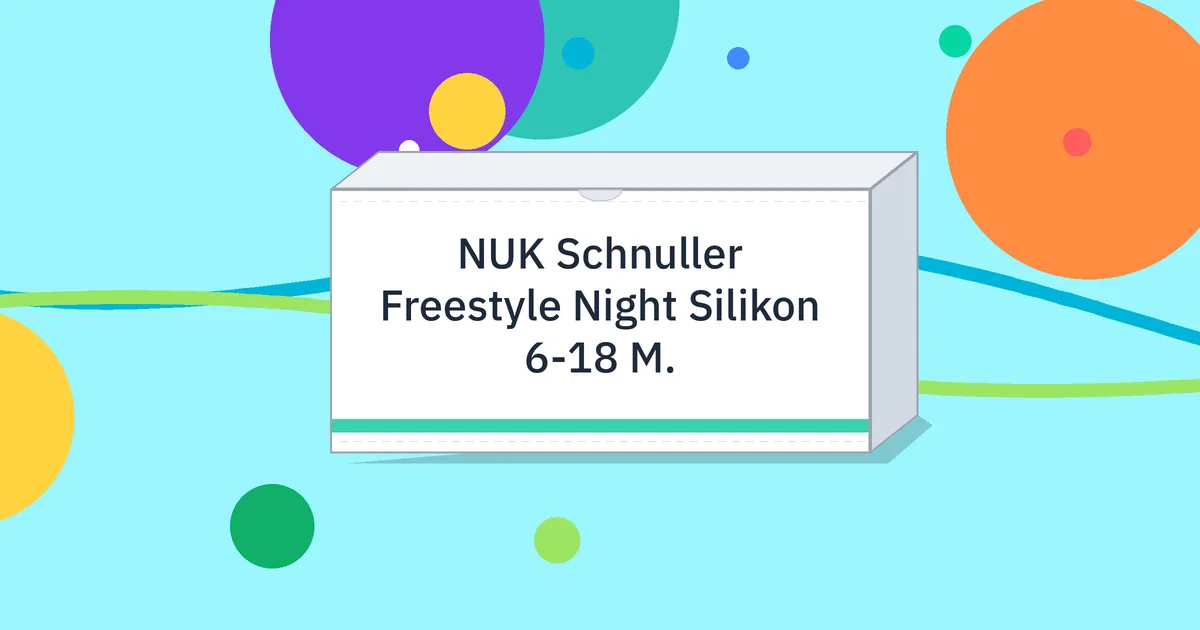 Symbolbild: Packung mit der Aufschrift NUK Schnuller Freestyle Night Silikon 6-18 M. (PZN 15870787) – Verfügbarkeit und Bezug in Apotheken in Frankfurt am Main