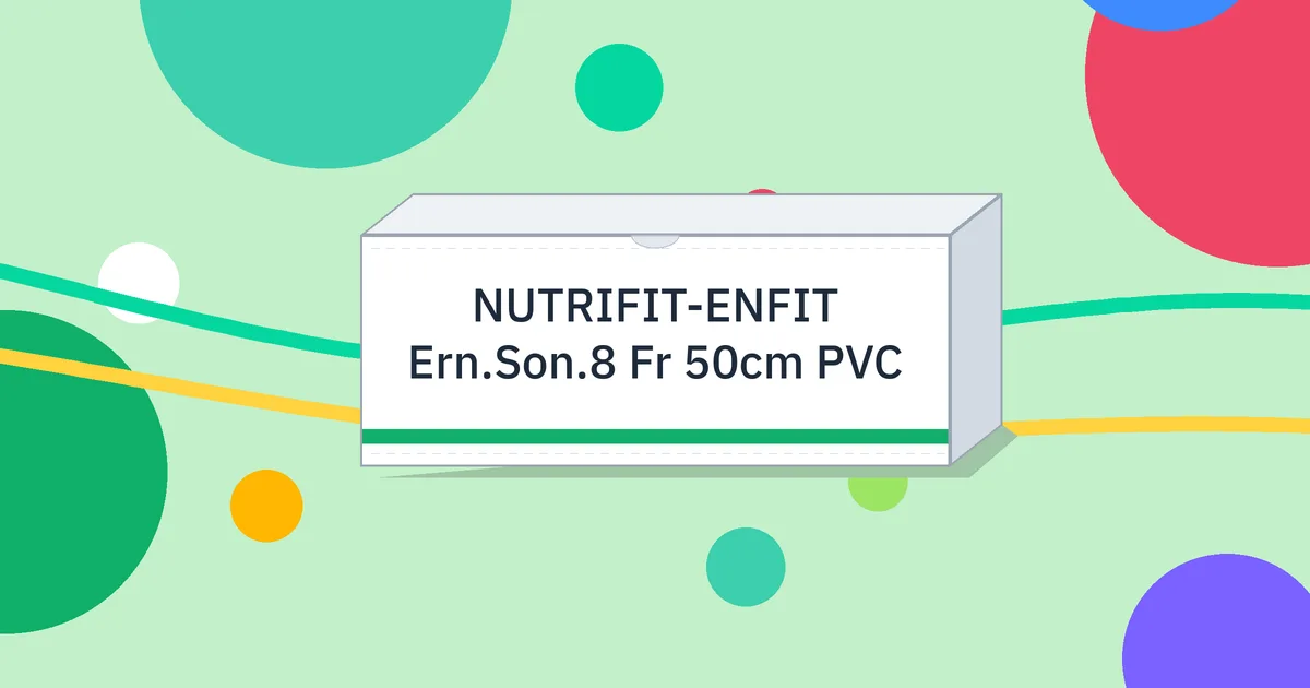 Symbolbild: Packung mit der Aufschrift NUTRIFIT-ENFIT Ern.Son.8 Fr 50cm PVC (PZN 17272671) – Verfügbarkeit und Bezug in Apotheken in Frankfurt am Main