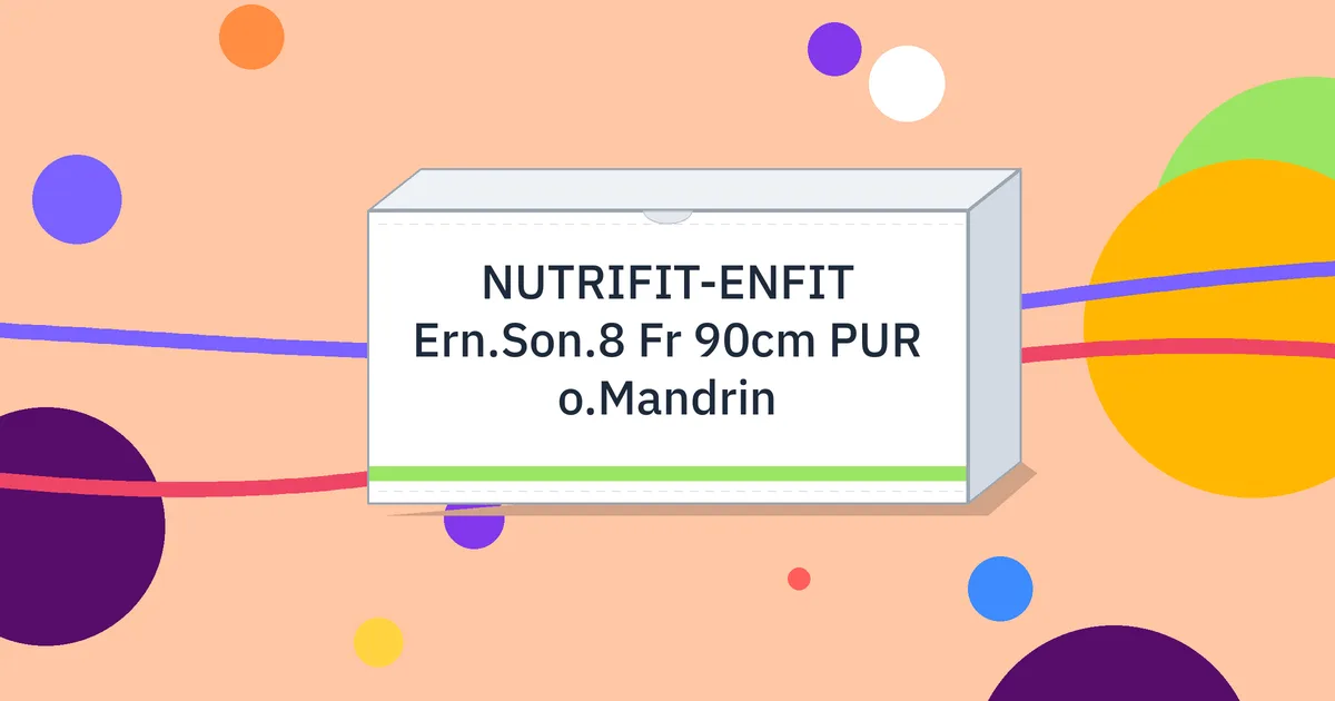 Symbolbild: Packung mit der Aufschrift NUTRIFIT-ENFIT Ern.Son.8 Fr 90cm PUR o.Mandrin (PZN 14173750) – Verfügbarkeit und Bezug in Apotheken in Frankfurt am Main