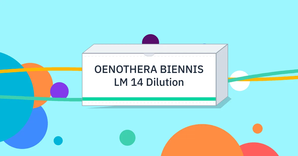 Symbolbild: Packung mit der Aufschrift OENOTHERA BIENNIS LM 14 Dilution (PZN 13622849) – Verfügbarkeit und Bezug in Apotheken in Frankfurt am Main
