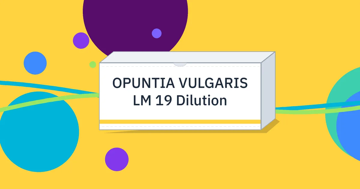 Symbolbild: Packung mit der Aufschrift OPUNTIA VULGARIS LM 19 Dilution (PZN 13627640) – Verfügbarkeit und Bezug in Apotheken in Frankfurt am Main