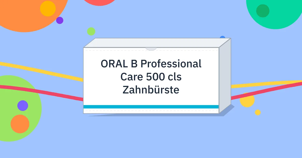 Symbolbild: Packung mit der Aufschrift ORAL B Professional Care 500 cls Zahnbürste (PZN 05375584) – Verfügbarkeit und Bezug in Apotheken in Frankfurt am Main