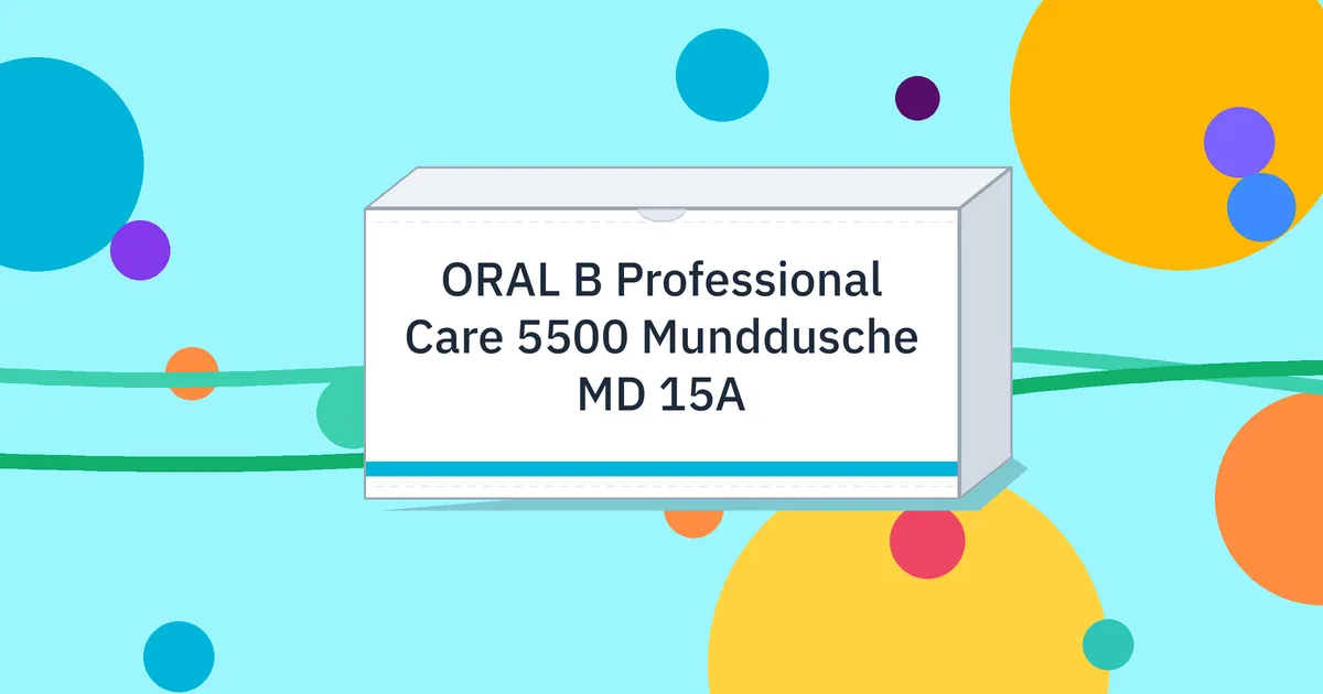 Symbolbild: Packung mit der Aufschrift ORAL B Professional Care 5500 Munddusche MD 15A (PZN 04127921) – Verfügbarkeit und Bezug in Apotheken in Frankfurt am Main