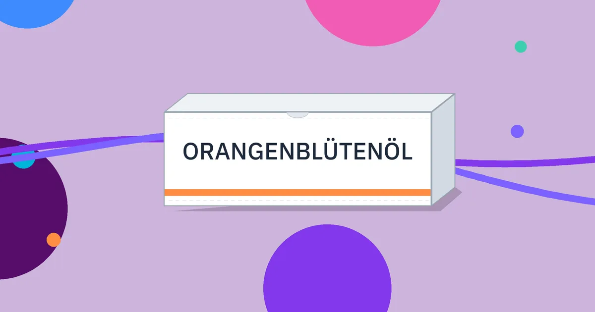 Symbolbild: Packung mit der Aufschrift ORANGENBLÜTENÖL (PZN 02711751) – Verfügbarkeit und Bezug in Apotheken in Frankfurt am Main