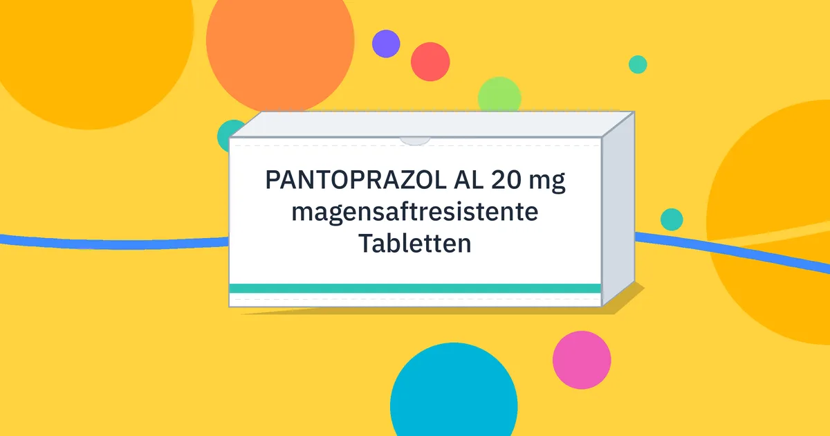 Symbolbild: Packung mit der Aufschrift PANTOPRAZOL AL 20 mg magensaftresistente Tabletten (PZN 01249167) – Verfügbarkeit und Bezug in Apotheken in Frankfurt am Main