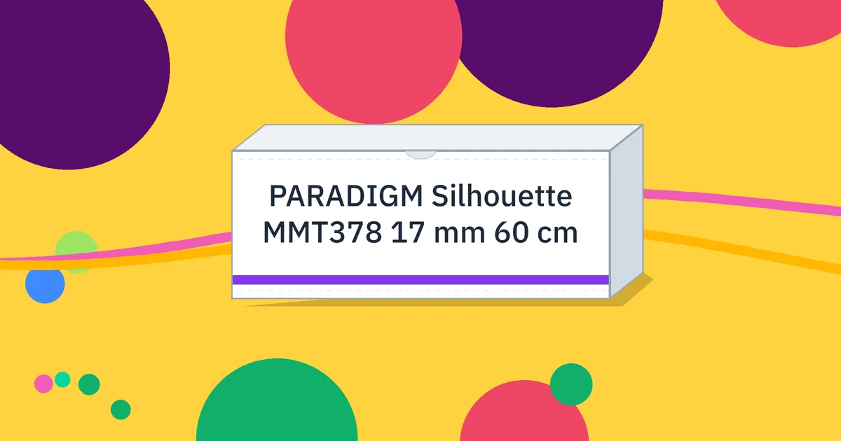 Symbolbild: Packung mit der Aufschrift PARADIGM Silhouette MMT378 17 mm 60 cm (PZN 03105509) – Verfügbarkeit und Bezug in Apotheken in Frankfurt am Main