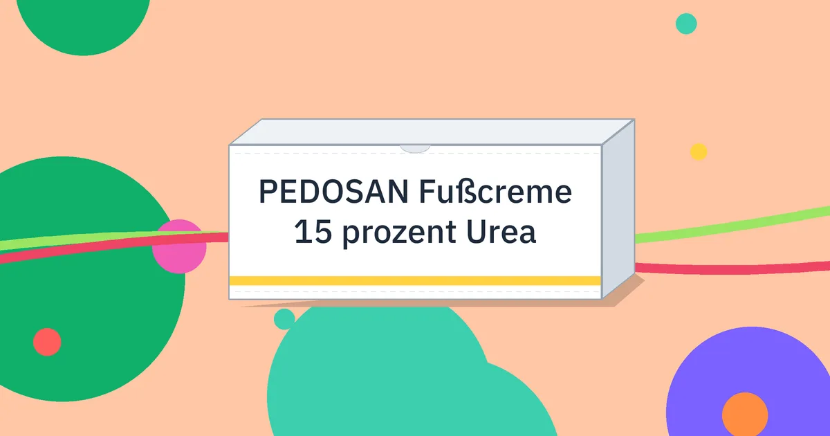 Symbolbild: Packung mit der Aufschrift PEDOSAN Fußcreme 15 prozent Urea (PZN 15238374) – Verfügbarkeit und Bezug in Apotheken in Frankfurt am Main