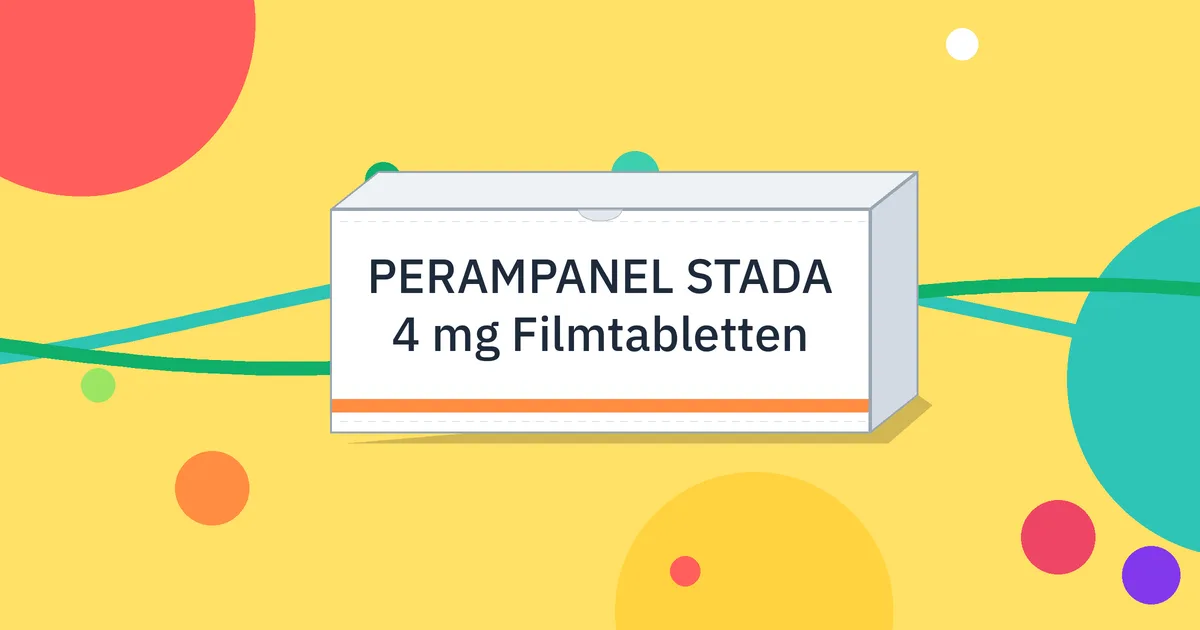 Symbolbild: Packung mit der Aufschrift PERAMPANEL STADA 4 mg Filmtabletten (PZN 20143316) – Verfügbarkeit und Bezug in Apotheken in Frankfurt am Main
