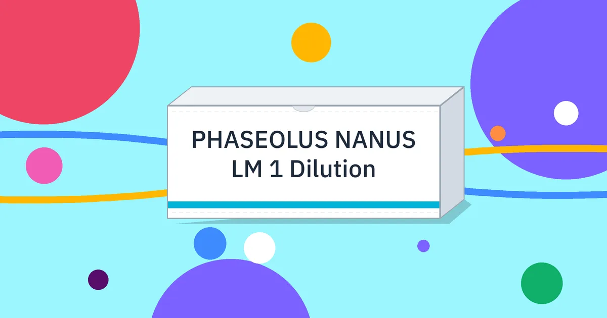 Symbolbild: Packung mit der Aufschrift PHASEOLUS NANUS LM 1 Dilution (PZN 13636828) – Verfügbarkeit und Bezug in Apotheken in Frankfurt am Main