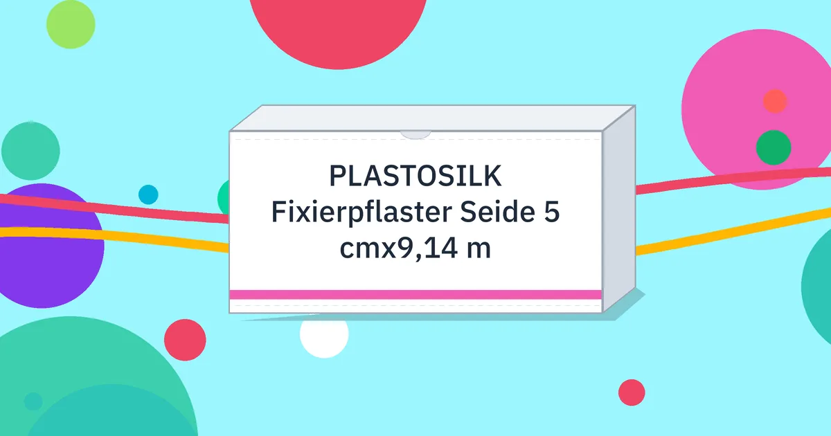 Symbolbild: Packung mit der Aufschrift PLASTOSILK Fixierpflaster Seide 5 cmx9,14 m (PZN 10269275) – Verfügbarkeit und Bezug in Apotheken in Frankfurt am Main
