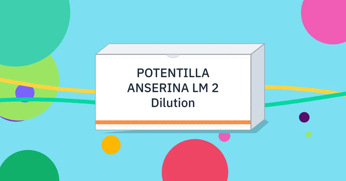 Symbolbild: Packung mit der Aufschrift POTENTILLA ANSERINA LM 2 Dilution (PZN 13665089) – Verfügbarkeit und Bezug in Apotheken in Frankfurt am Main