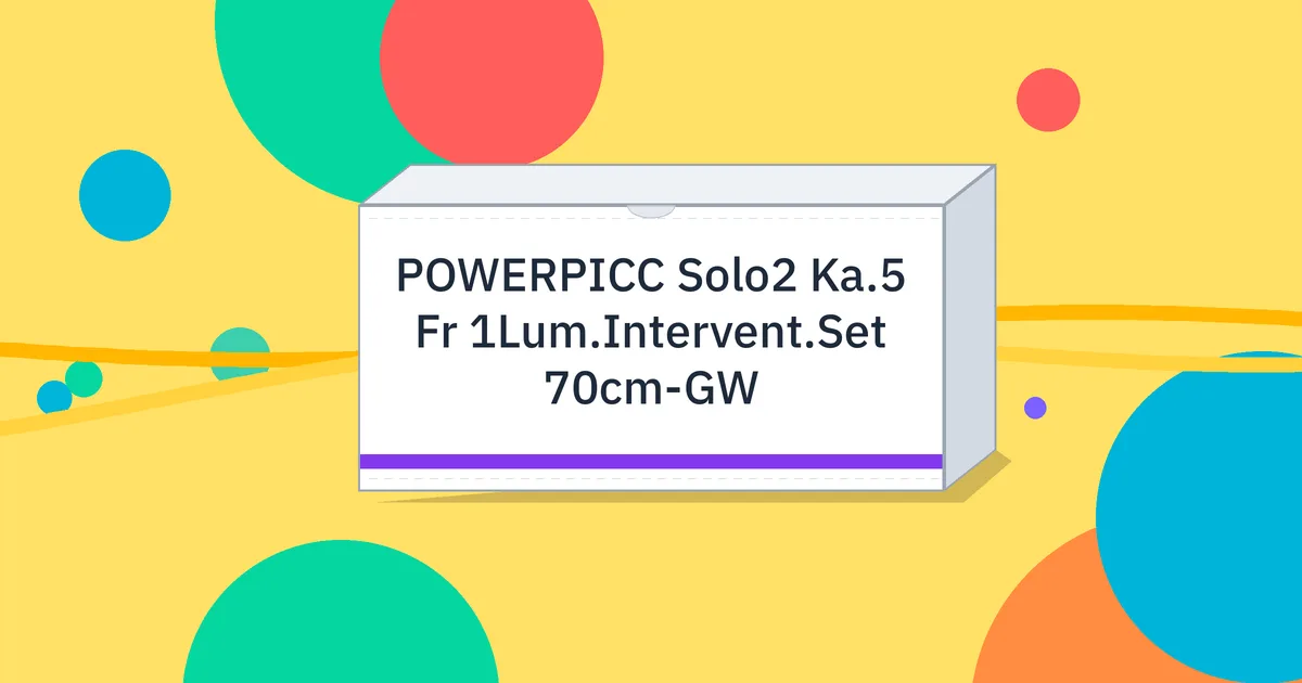 Symbolbild: Packung mit der Aufschrift POWERPICC Solo2 Ka.5 Fr 1Lum.Intervent.Set 70cm-GW (PZN 12398491) – Verfügbarkeit und Bezug in Apotheken in Frankfurt am Main