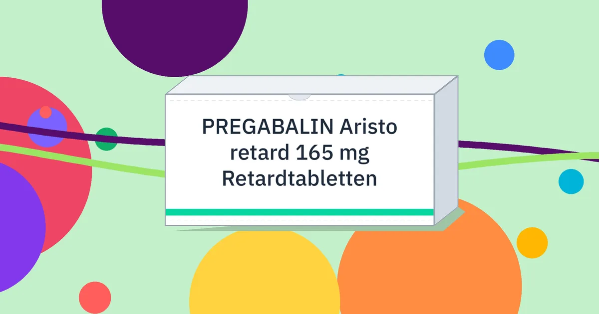 Symbolbild: Packung mit der Aufschrift PREGABALIN Aristo retard 165 mg Retardtabletten (PZN 18701967) – Verfügbarkeit und Bezug in Apotheken in Frankfurt am Main