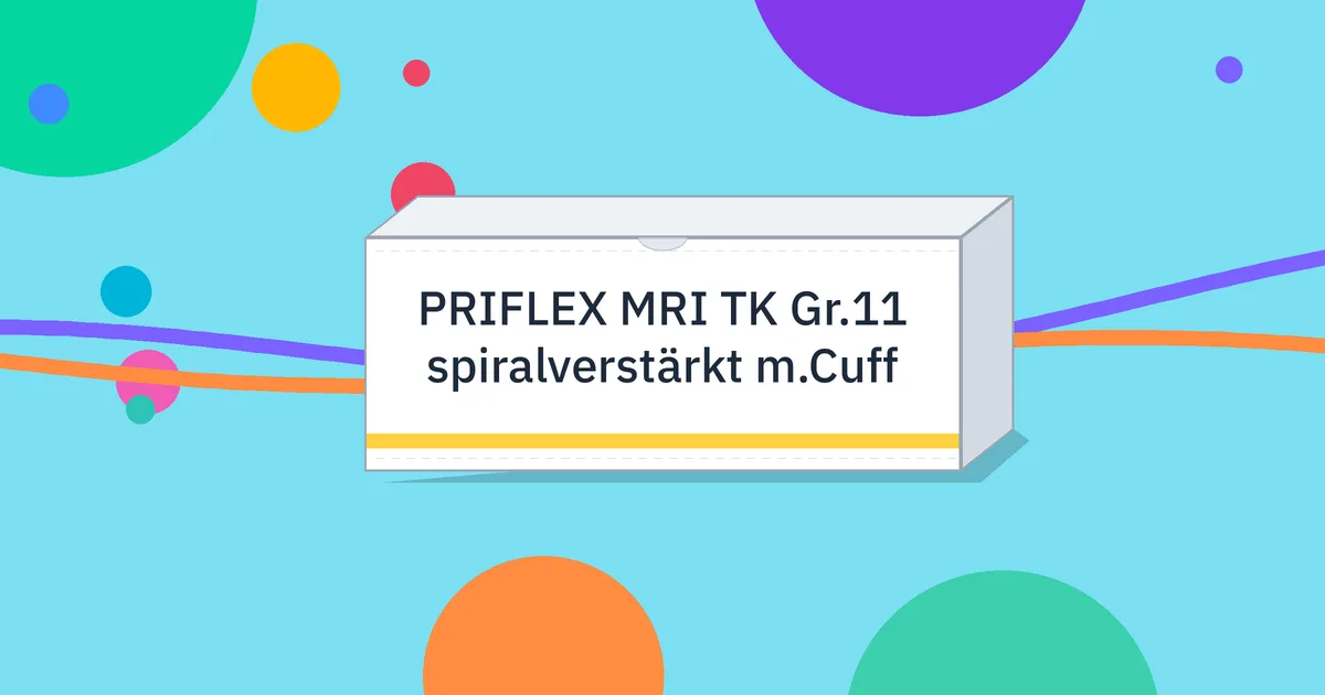 Symbolbild: Packung mit der Aufschrift PRIFLEX MRI TK Gr.11 spiralverstärkt m.Cuff (PZN 11091520) – Verfügbarkeit und Bezug in Apotheken in Frankfurt am Main