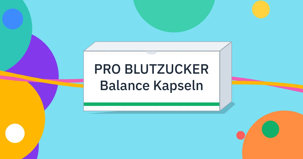 Symbolbild: Packung mit der Aufschrift PRO BLUTZUCKER Balance Kapseln (PZN 20632245) – Verfügbarkeit und Bezug in Apotheken in Frankfurt am Main