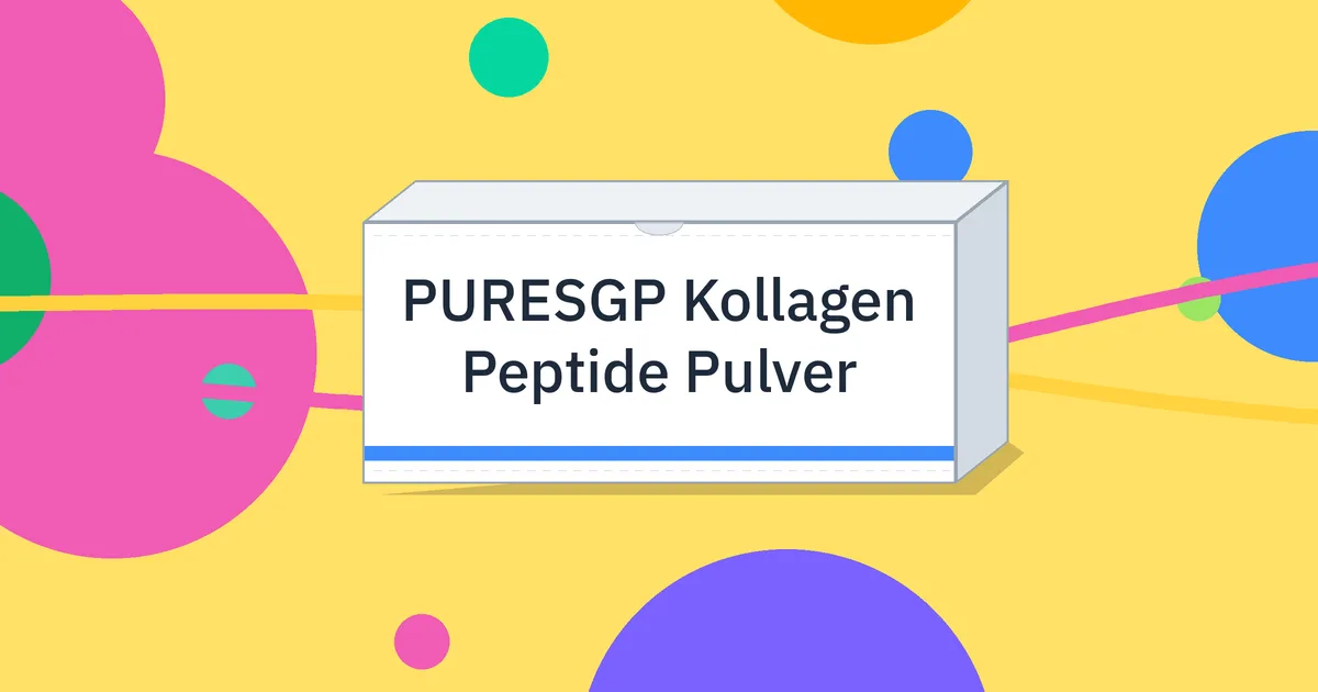 Symbolbild: Packung mit der Aufschrift PURESGP Kollagen Peptide Pulver (PZN 20009339) – Verfügbarkeit und Bezug in Apotheken in Frankfurt am Main
