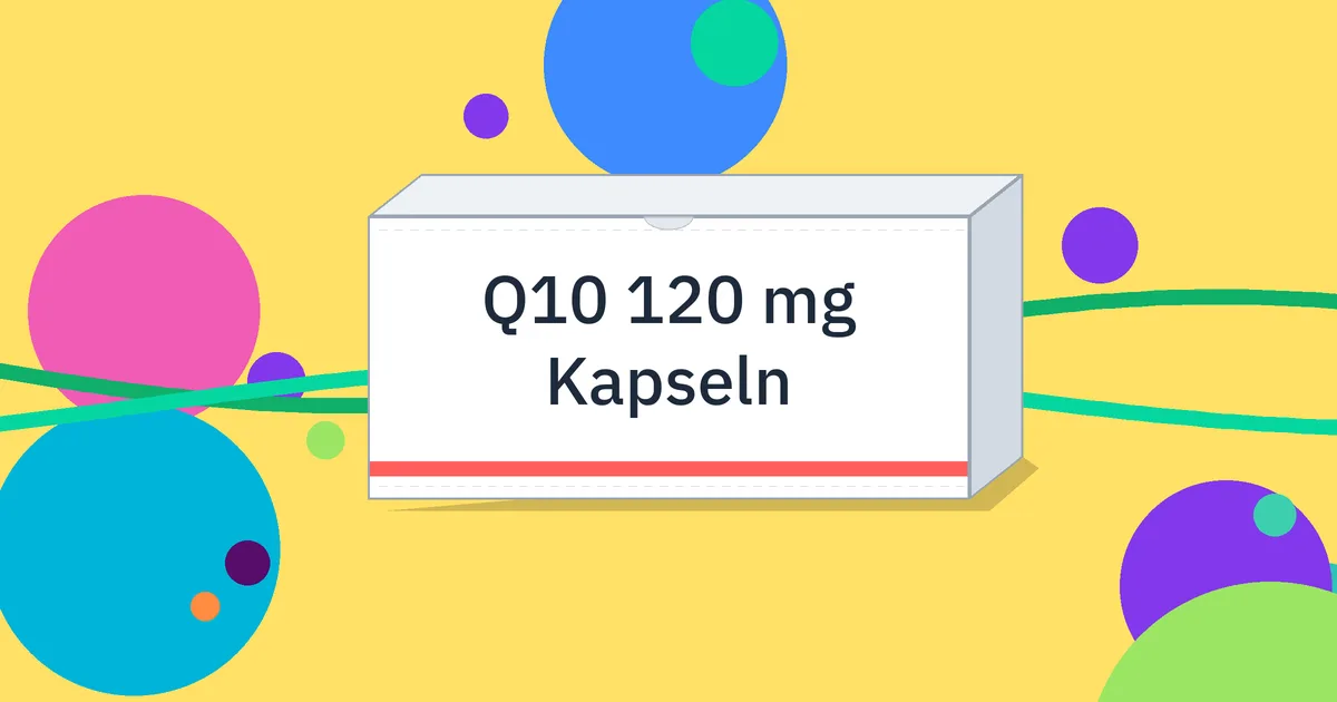 Symbolbild: Packung mit der Aufschrift Q10 120 mg Kapseln (PZN 02167939) – Verfügbarkeit und Bezug in Apotheken in Frankfurt am Main