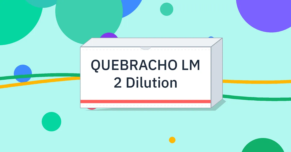Symbolbild: Packung mit der Aufschrift QUEBRACHO LM 2 Dilution (PZN 13673545) – Verfügbarkeit und Bezug in Apotheken in Frankfurt am Main