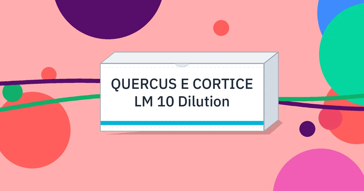Symbolbild: Packung mit der Aufschrift QUERCUS E CORTICE LM 10 Dilution (PZN 13674119) – Verfügbarkeit und Bezug in Apotheken in Frankfurt am Main