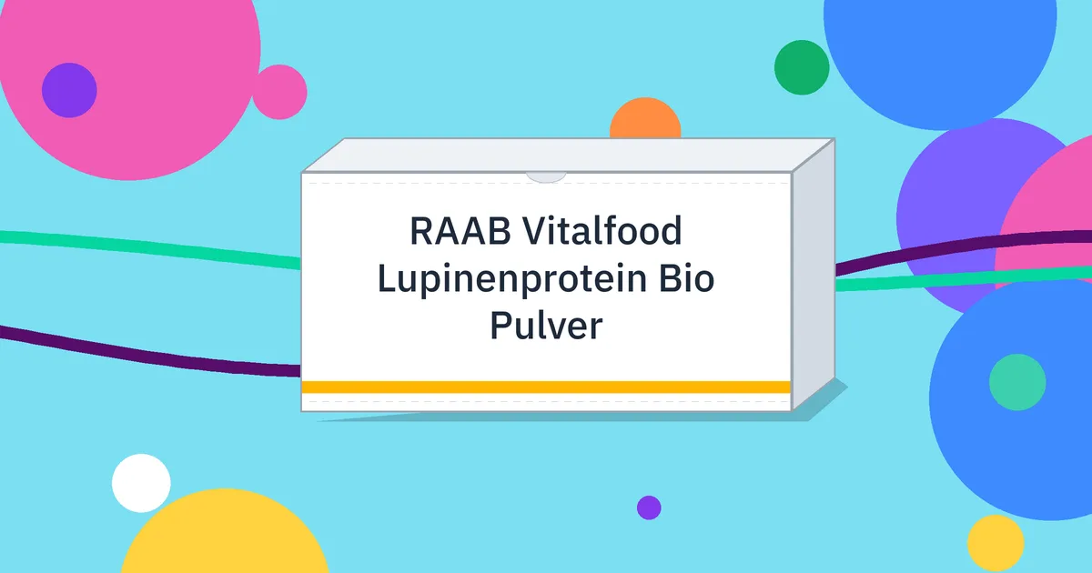 Symbolbild: Packung mit der Aufschrift RAAB Vitalfood Lupinenprotein Bio Pulver (PZN 19305357) – Verfügbarkeit und Bezug in Apotheken in Frankfurt am Main