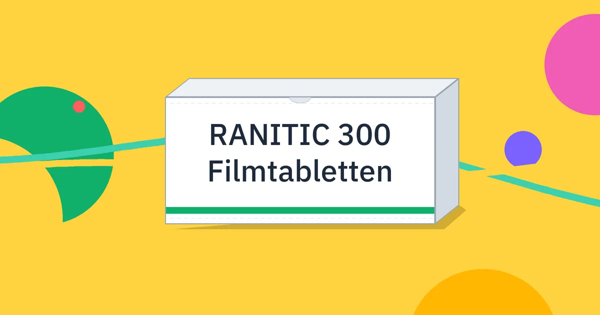 Symbolbild: Packung mit der Aufschrift RANITIC 300 Filmtabletten (PZN 07277549) – Verfügbarkeit und Bezug in Apotheken in Frankfurt am Main