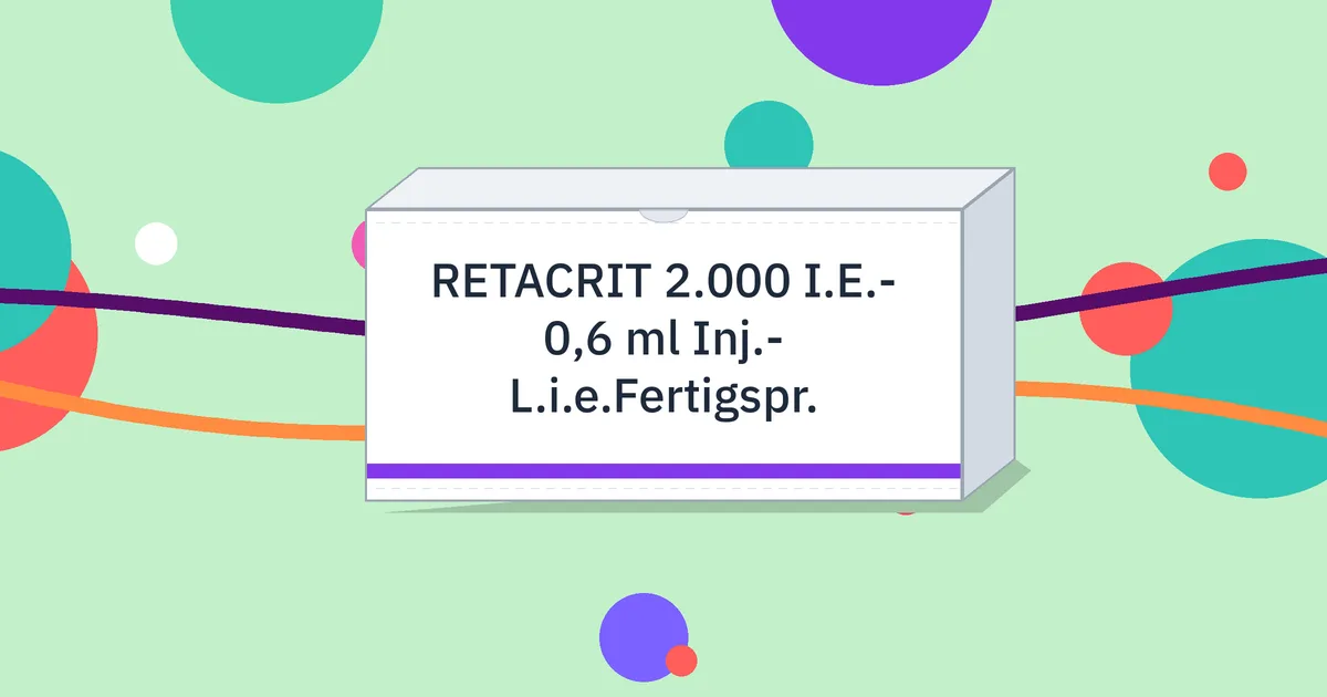 Symbolbild: Packung mit der Aufschrift RETACRIT 2.000 I.E.-0,6 ml Inj.-L.i.e.Fertigspr. (PZN 11367614) – Verfügbarkeit und Bezug in Apotheken in Frankfurt am Main