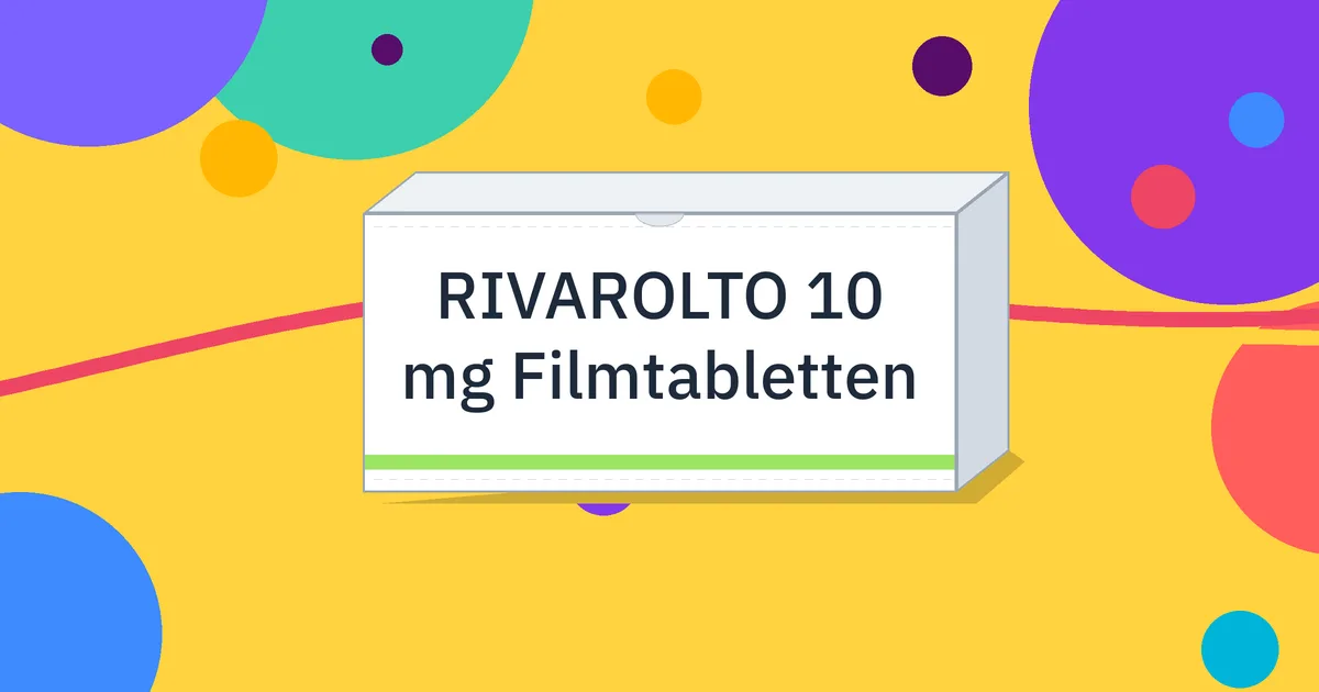 Symbolbild: Packung mit der Aufschrift RIVAROLTO 10 mg Filmtabletten (PZN 19205644) – Verfügbarkeit und Bezug in Apotheken in Frankfurt am Main