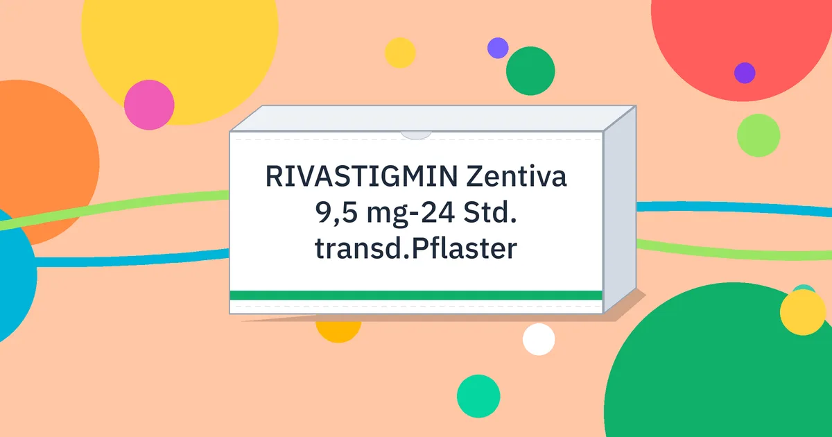 Symbolbild: Packung mit der Aufschrift RIVASTIGMIN Zentiva 9,5 mg-24 Std. transd.Pflaster (PZN 10041833) – Verfügbarkeit und Bezug in Apotheken in Frankfurt am Main