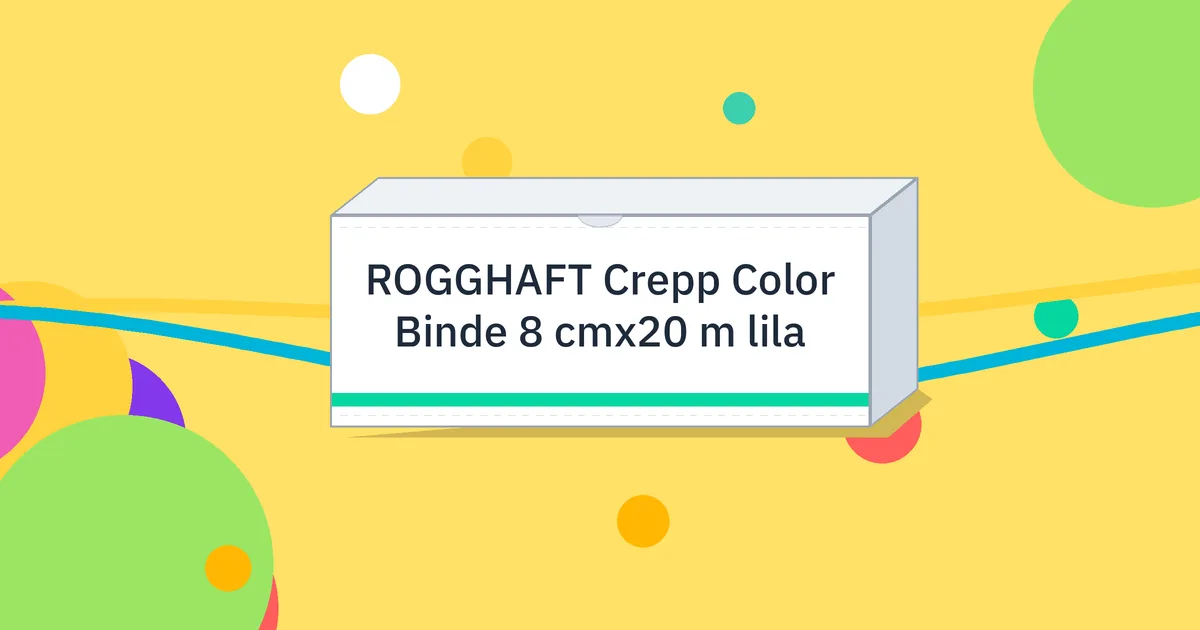 Symbolbild: Packung mit der Aufschrift ROGGHAFT Crepp Color Binde 8 cmx20 m lila (PZN 08419460) – Verfügbarkeit und Bezug in Apotheken in Frankfurt am Main