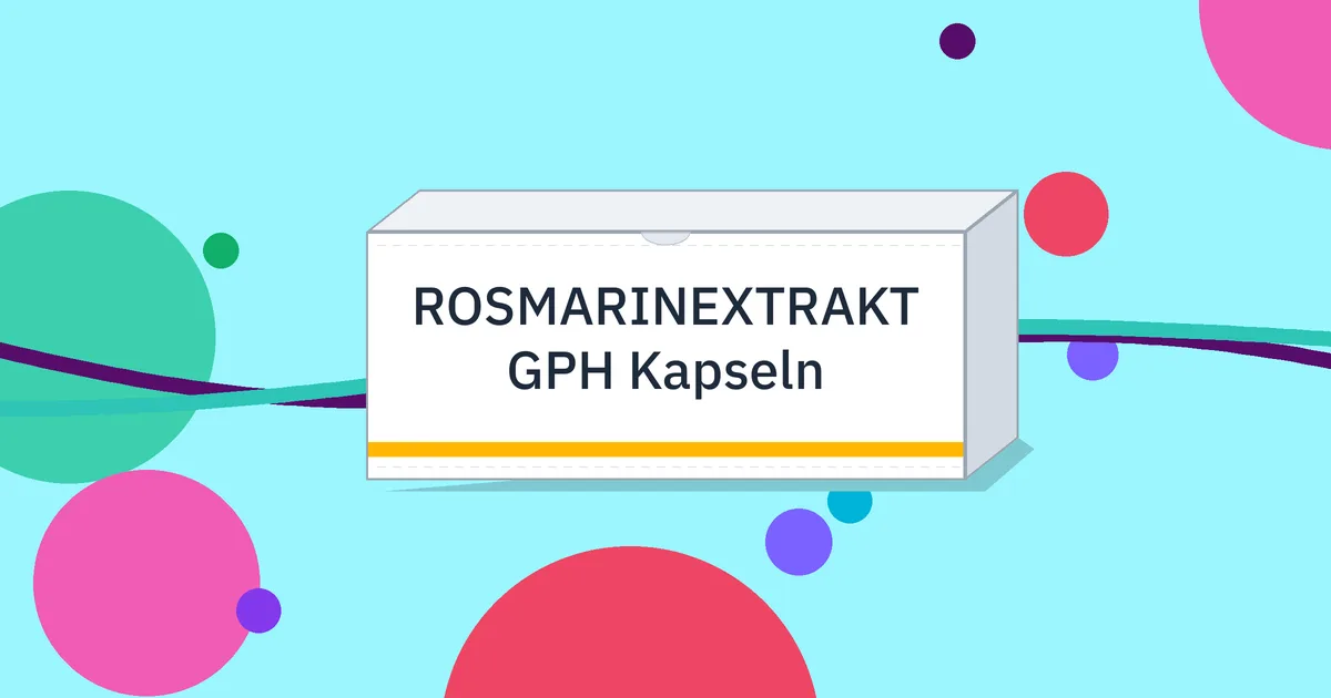 Symbolbild: Packung mit der Aufschrift ROSMARINEXTRAKT GPH Kapseln (PZN 07603500) – Verfügbarkeit und Bezug in Apotheken in Frankfurt am Main