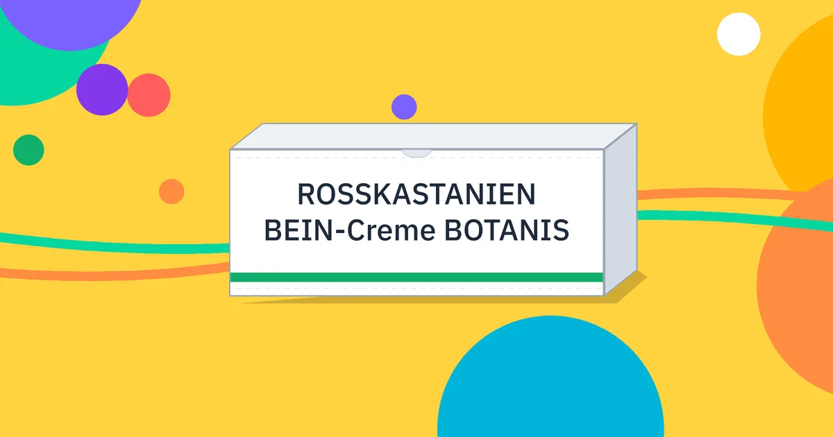 Symbolbild: Packung mit der Aufschrift ROSSKASTANIEN BEIN-Creme BOTANIS (PZN 20420750) – Verfügbarkeit und Bezug in Apotheken in Frankfurt am Main
