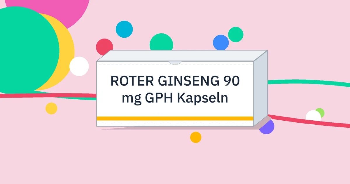 Symbolbild: Packung mit der Aufschrift ROTER GINSENG 90 mg GPH Kapseln (PZN 04949190) – Verfügbarkeit und Bezug in Apotheken in Frankfurt am Main