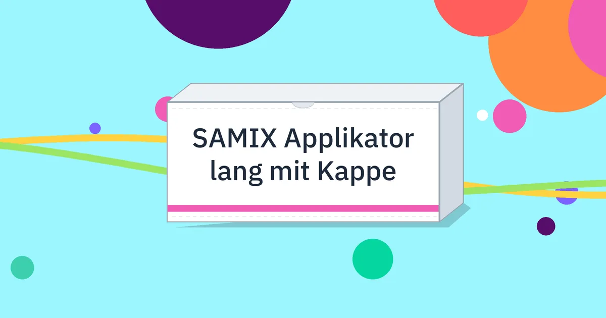 Symbolbild: Packung mit der Aufschrift SAMIX Applikator lang mit Kappe (PZN 19987523) – Verfügbarkeit und Bezug in Apotheken in Frankfurt am Main