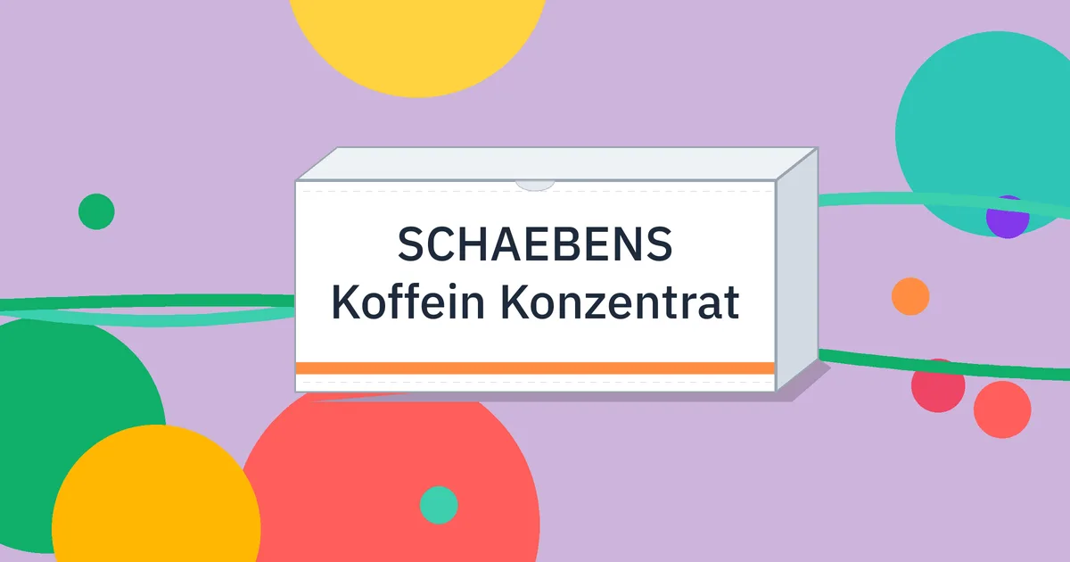 Symbolbild: Packung mit der Aufschrift SCHAEBENS Koffein Konzentrat (PZN 19342393) – Verfügbarkeit und Bezug in Apotheken in Frankfurt am Main