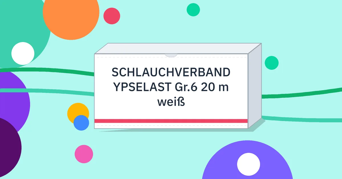 Symbolbild: Packung mit der Aufschrift SCHLAUCHVERBAND YPSELAST Gr.6 20 m weiß (PZN 04473824) – Verfügbarkeit und Bezug in Apotheken in Frankfurt am Main
