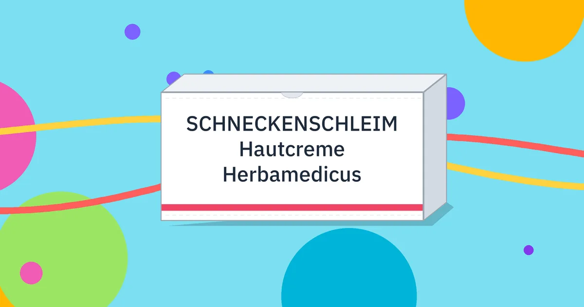Symbolbild: Packung mit der Aufschrift SCHNECKENSCHLEIM Hautcreme Herbamedicus (PZN 18661877) – Verfügbarkeit und Bezug in Apotheken in Frankfurt am Main