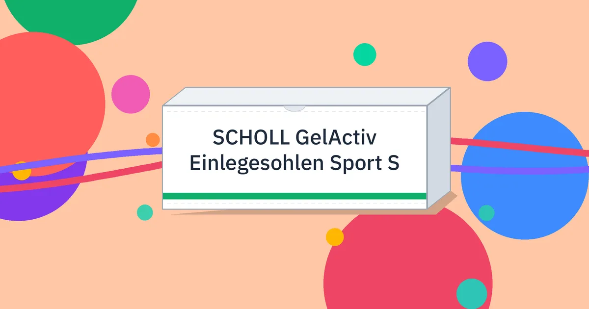 Symbolbild: Packung mit der Aufschrift SCHOLL GelActiv Einlegesohlen Sport S (PZN 20776903) – Verfügbarkeit und Bezug in Apotheken in Frankfurt am Main